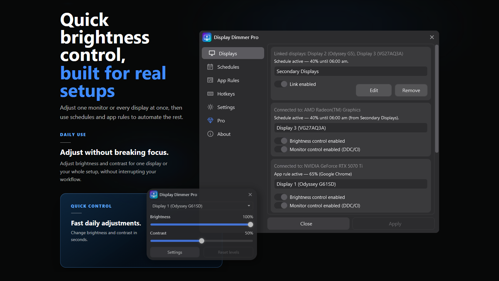 Windows HDR Disables DDC/CI Brightness Control — Display Dimmer
